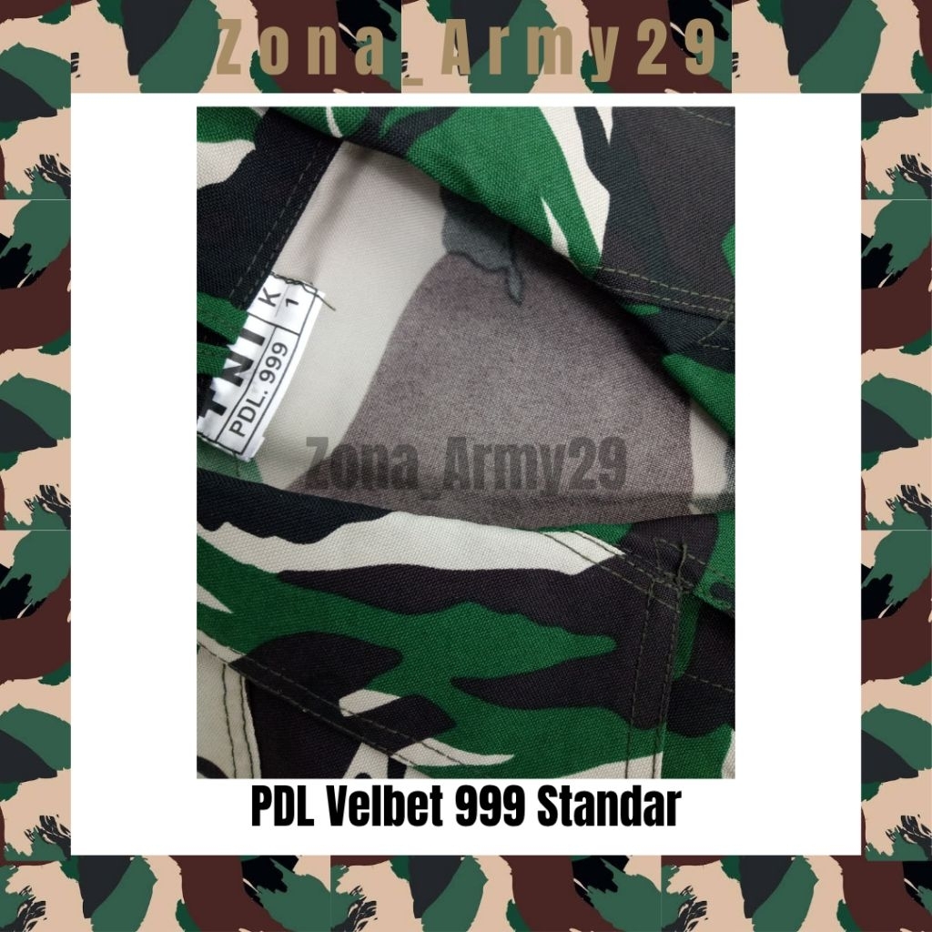 Jual PDL Velbet 999 Multicorps Gelap Kancing TNI AD | PDL Velbet 999 ...
