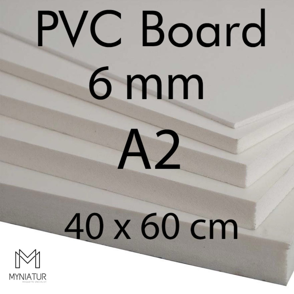 Jual PVC Board 6 mm A2 60 x 40 - Papan PVC Foam Board 6 mm - Bahan ...
