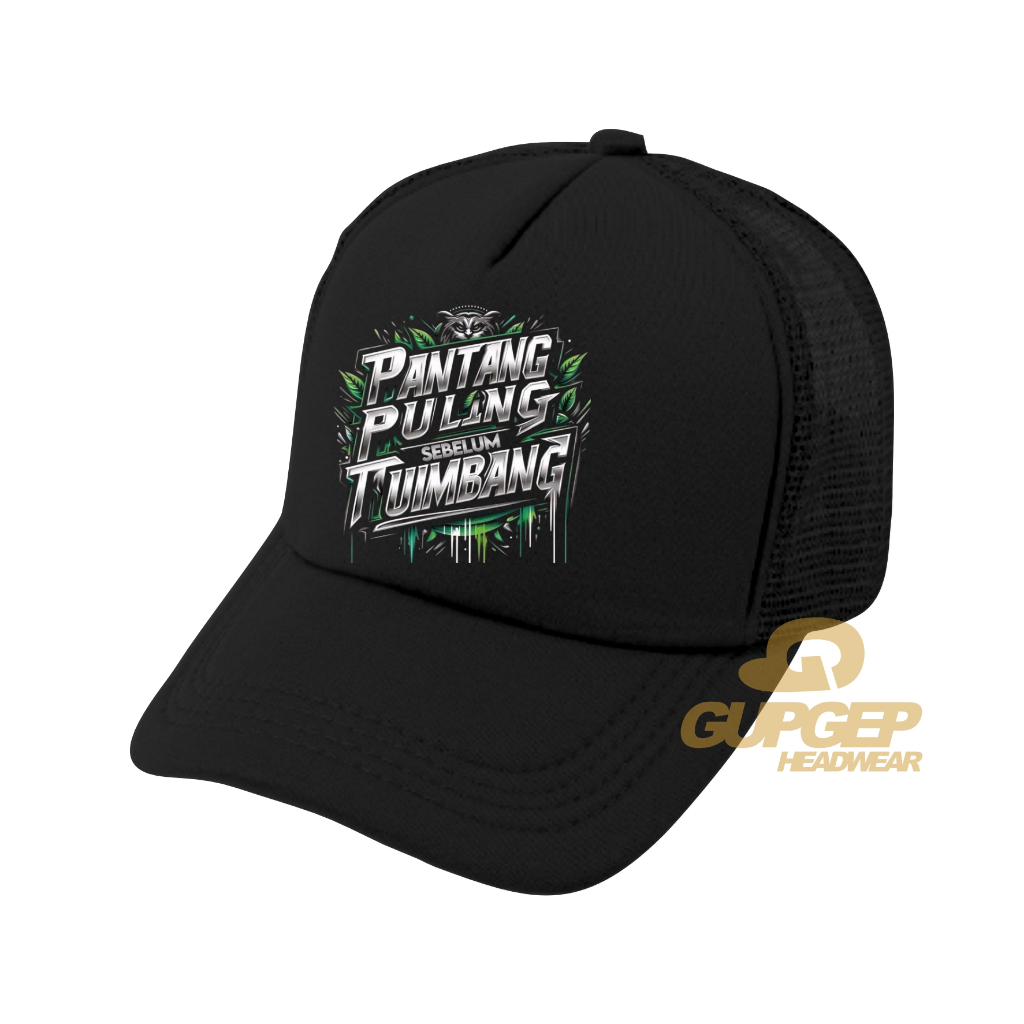 Jual Topi Pria Dewasaa Warna Hitam Motif Sablon Kata Kata Quotes Bahan ...