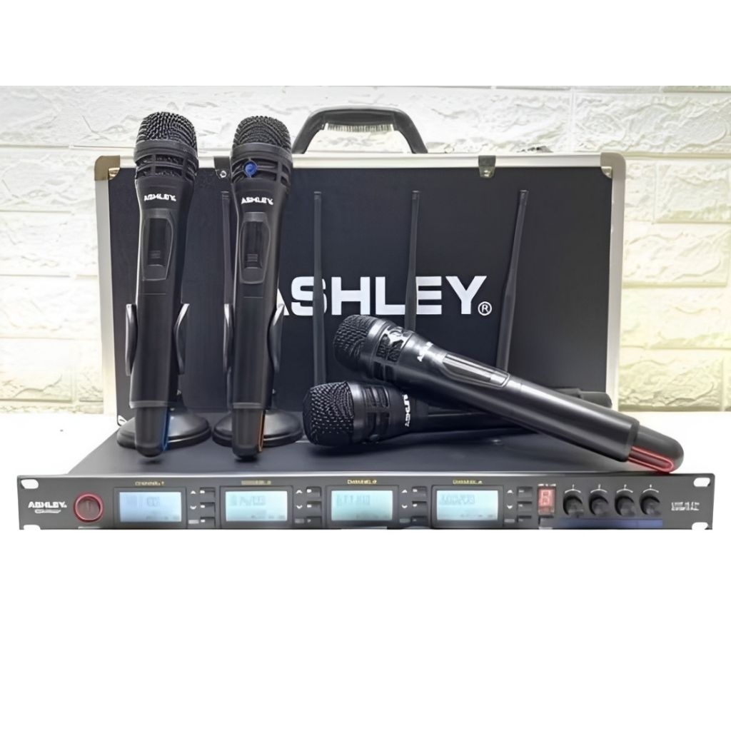 Jual Mic Wireless Ashley MC FOUR/MCFOUR 4 Microphone Handheld Original ...
