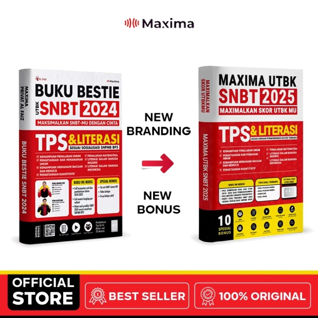 Jual BUKU MAXIMA UTBK SNBT 2025 TPS DAN LITERASI - TERBARU - ORIGINAL BEST SELLER | Shopee Indonesia