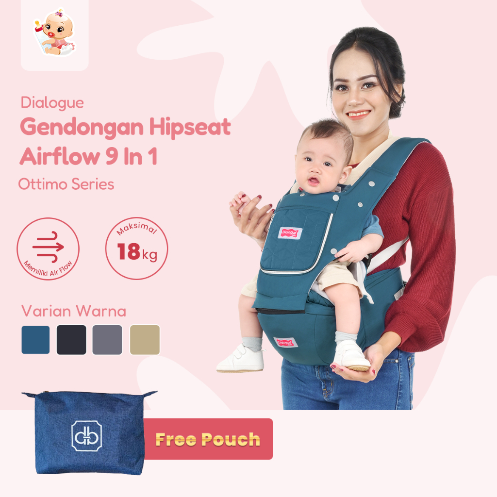 Jual Gendongan Hipseat / Gendongan Bayi Airflow 9 In 1 Ottimo Series ...