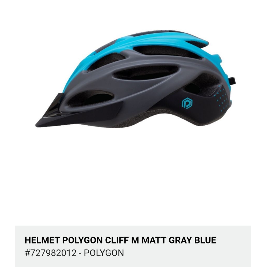 Jual Helm Helmet Polygon Grey/ Blue | Shopee Indonesia