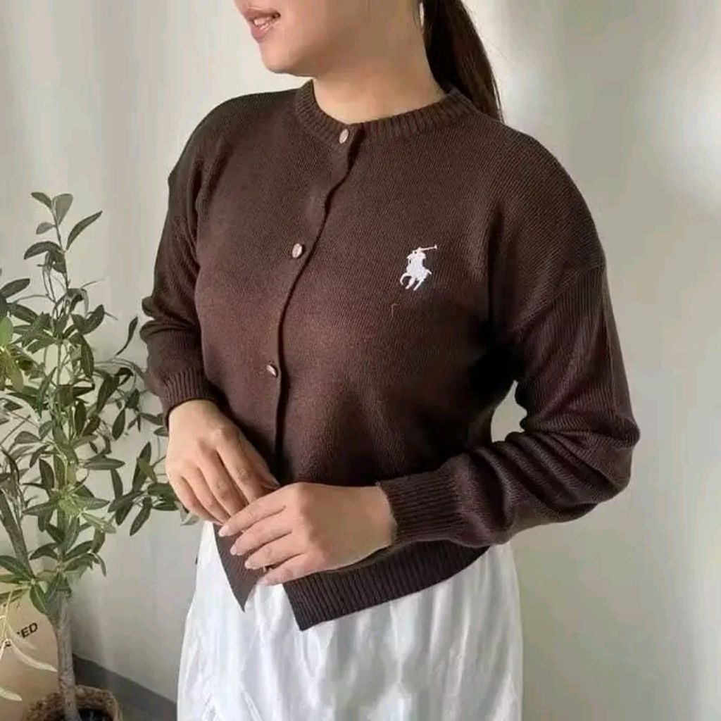 Jual Cardigan Rajut Inara Polo atasan wanita | Shopee Indonesia