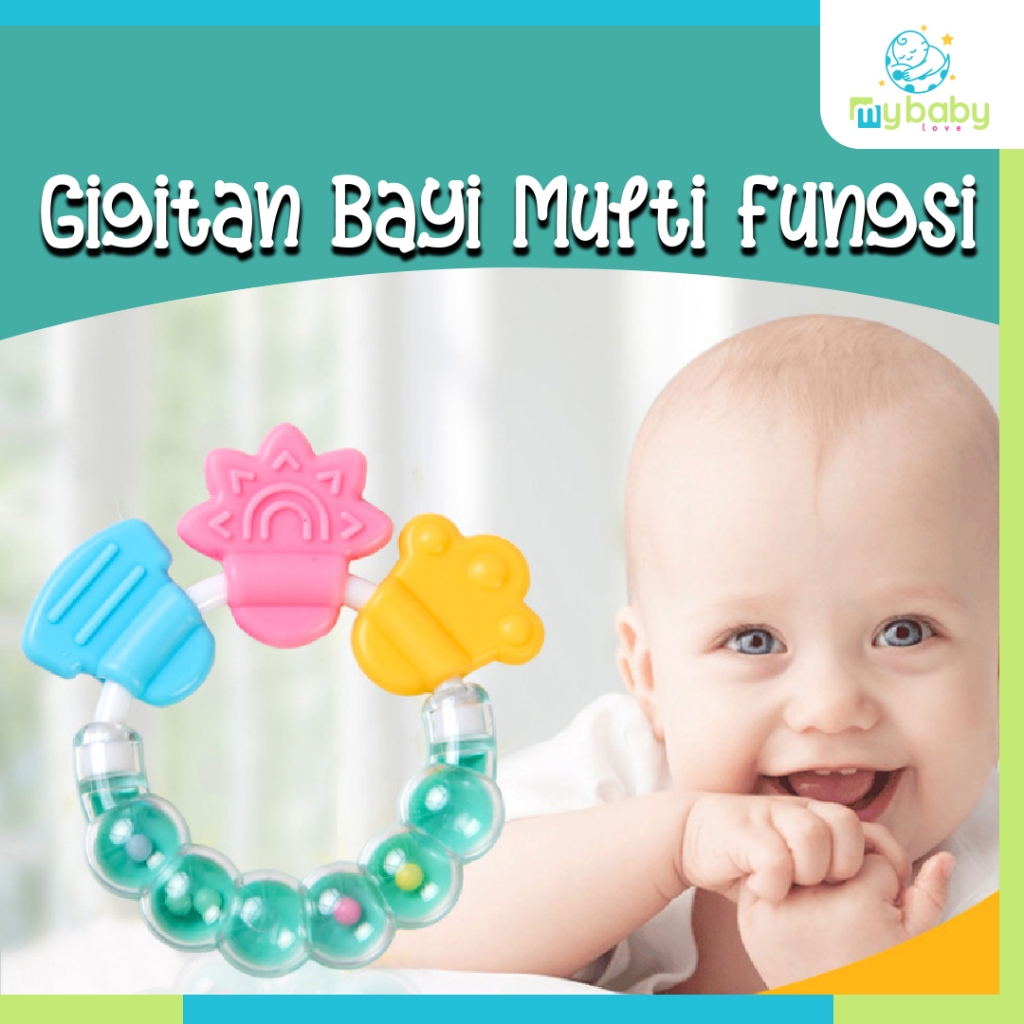 Jual MAINAN GIGITAN GELANG BAYI WARNA BABY TEETHER MPASI KRINCINGAN ...