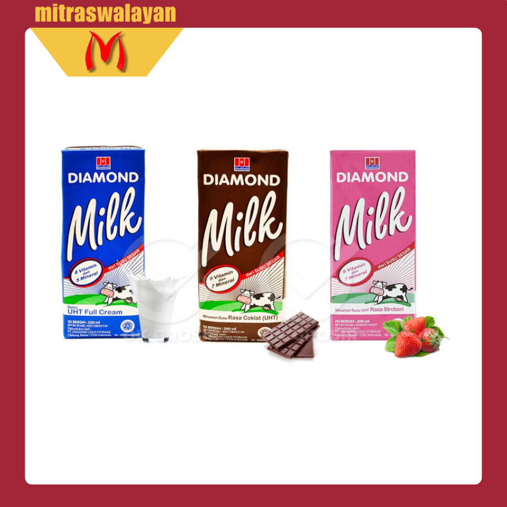 Jual DIAMOND Susu UHT Kemasan 200 ml & 125 ml | Shopee Indonesia