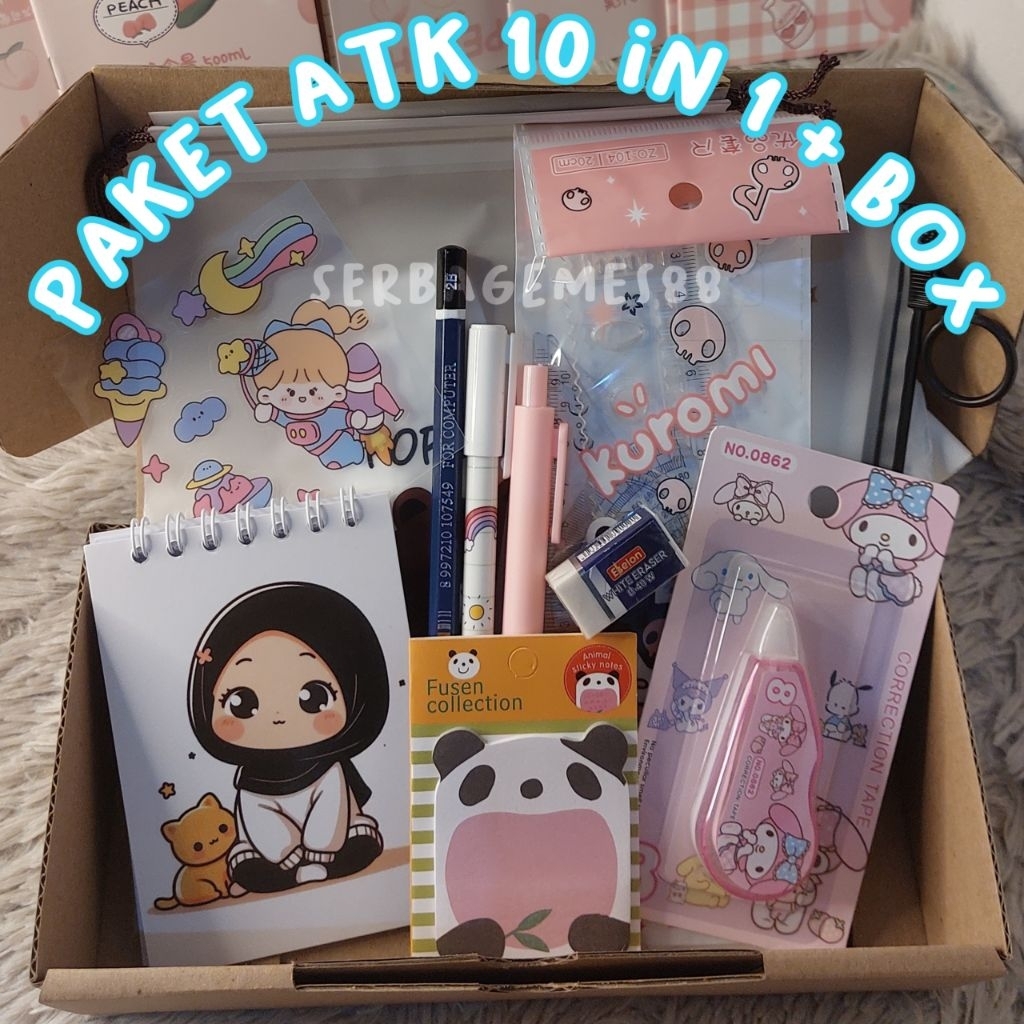 Jual serbagemes88 - SET ALAT TULIS 10 IN 1 LENGKAP / STATIONERY UNTUK ...