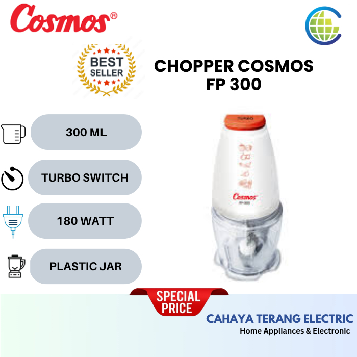 Jual Cosmos Chopper Mini Food Processor FP 300 FP300 Blender Bumbu Pelumat Penggiling Daging 300 ...