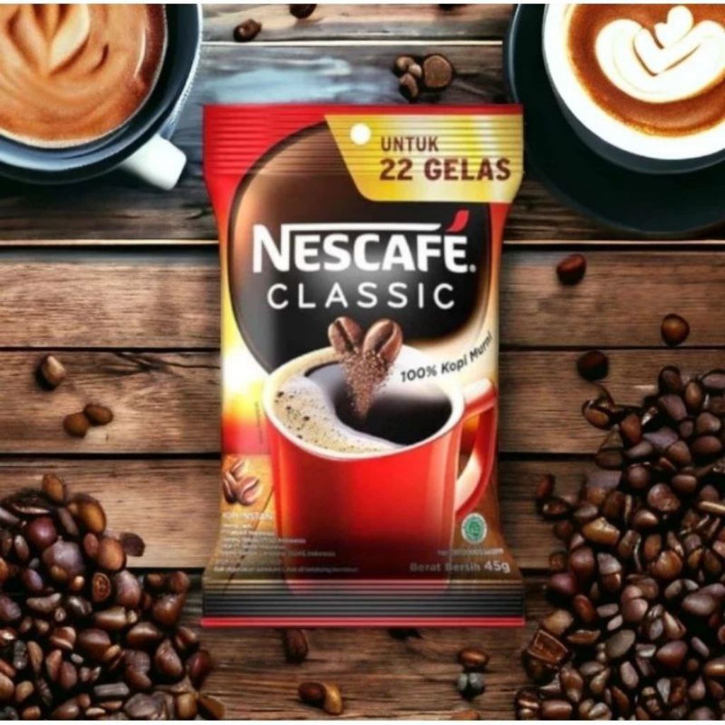 Jual NESCAFE CLASSIC KOPI HITAM 45g 90g | Shopee Indonesia