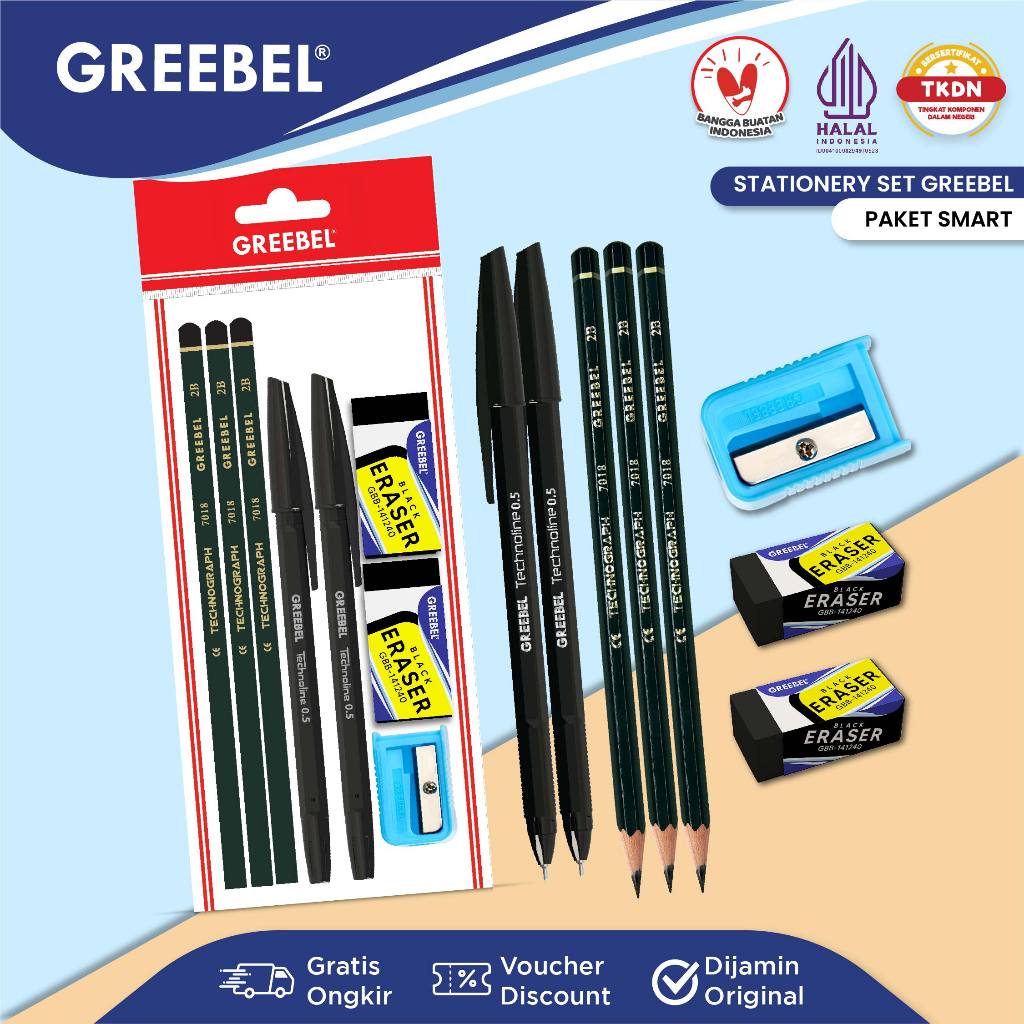 Jual GREEBEL Pulpen Pensil Set (PAKET SMART) / Stationery Set Paket ...