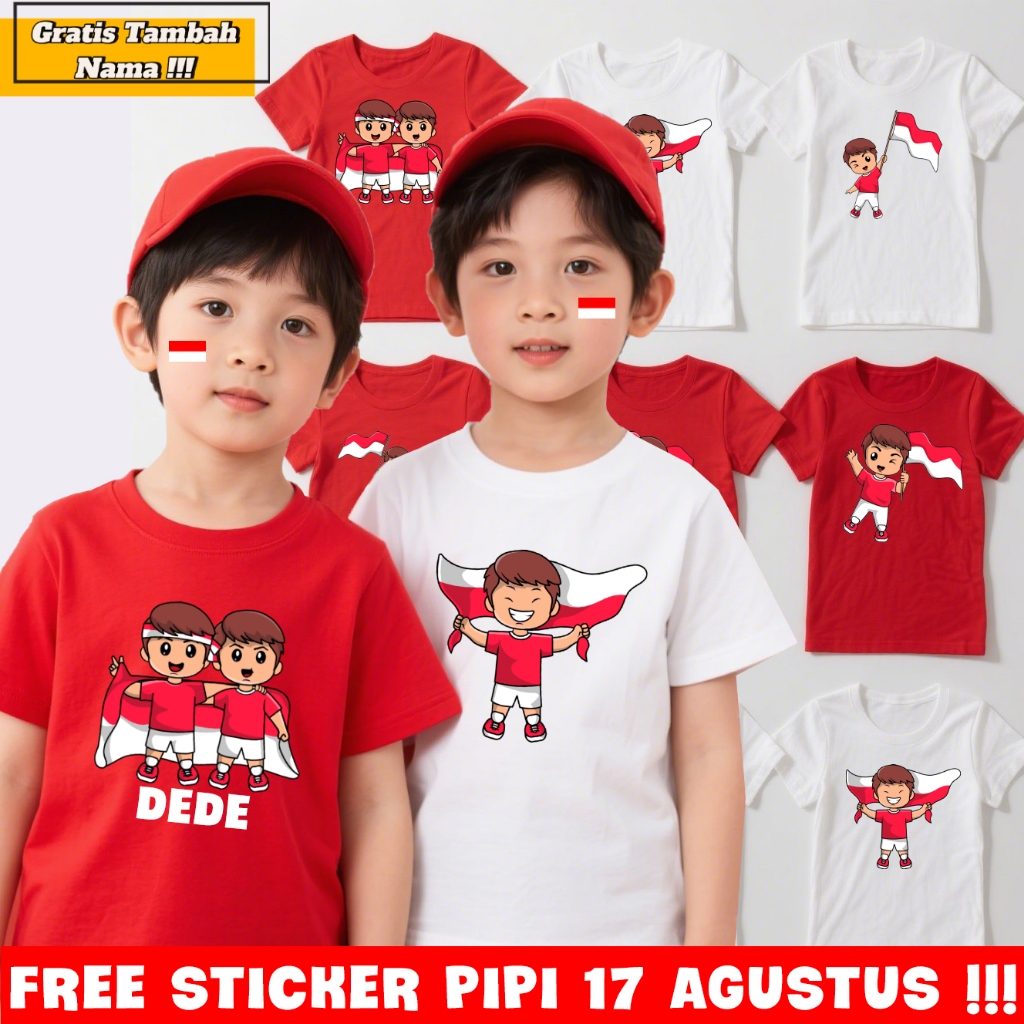 Jual HOONEYBEE - KAOS AGUSTUS MERDEKA KAOS ANAK 17 AGUSTUS HUT RI KEMERDEKAAN | Shopee Indonesia