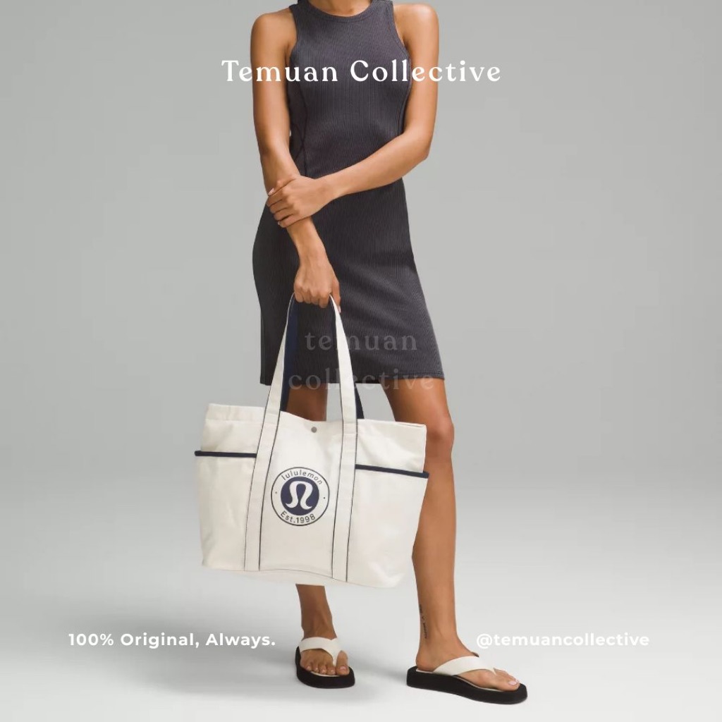 Jual Lululemon Daily Multi-Pocket Canvas Tote Bag 20L – Spacious ...