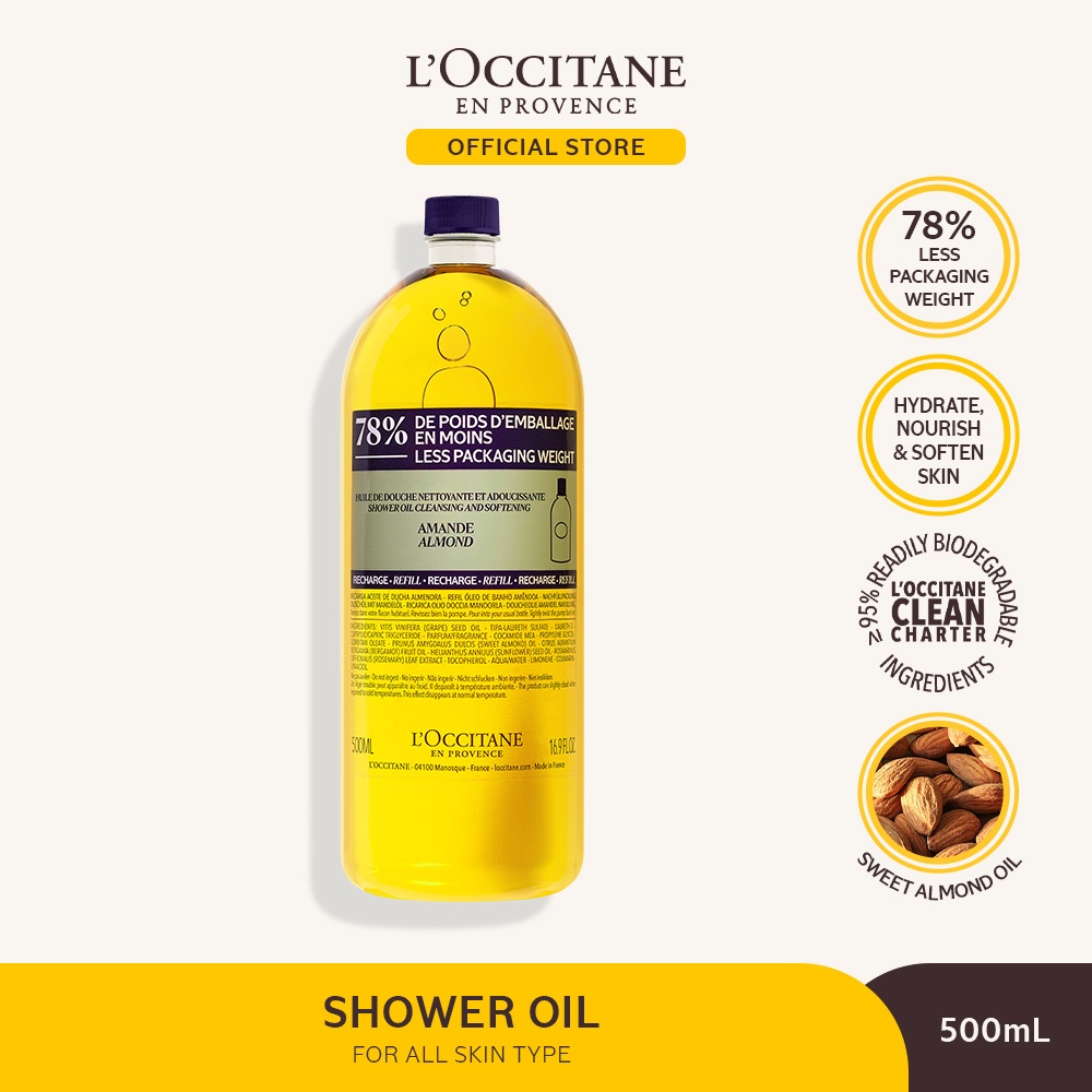 Jual L'Occitane Almond Shower Oil Refill 500ml - Sabun Mandi Refill | Shopee Indonesia
