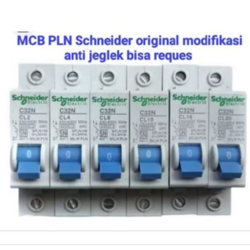 Jual mcb modif PLN Schneider anti jeglek bisa request | Shopee Indonesia