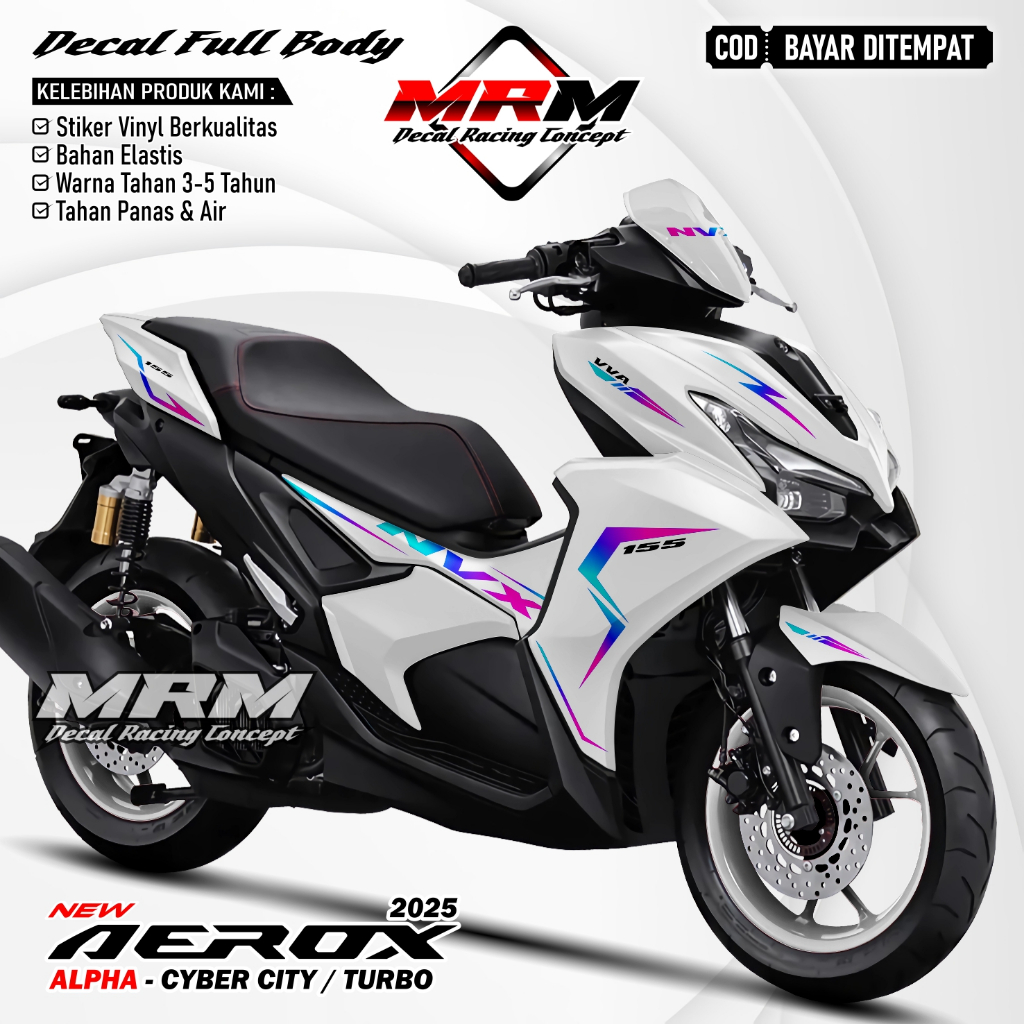 Jual MRM Decal Fullbody Yamaha Aerox Alpha 2025 Turbo Cyber City Full ...