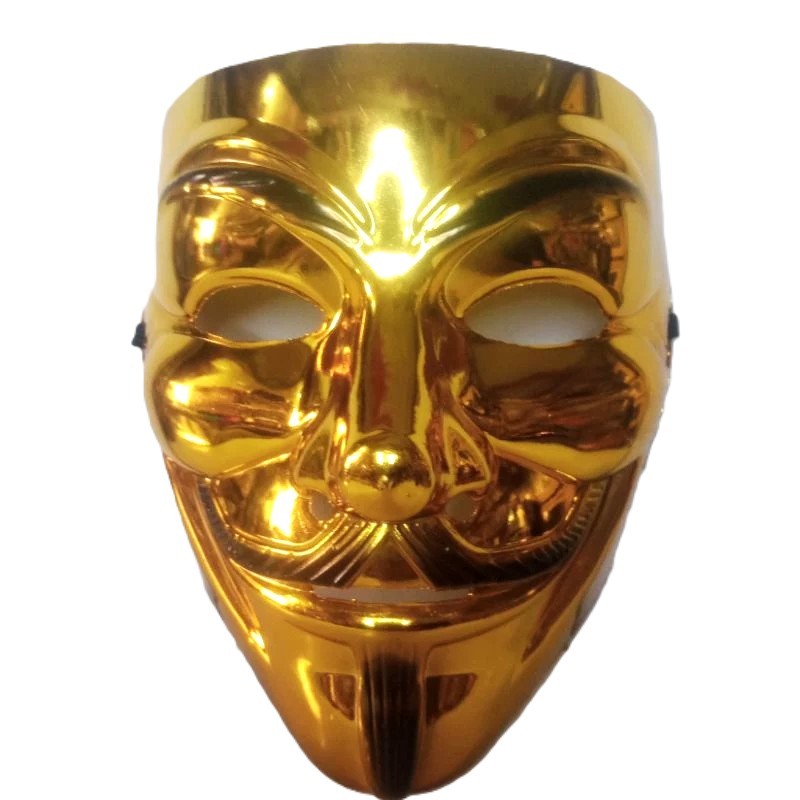 Jual topeng hacker gold silver limited edition vendetta mask anonymous ...