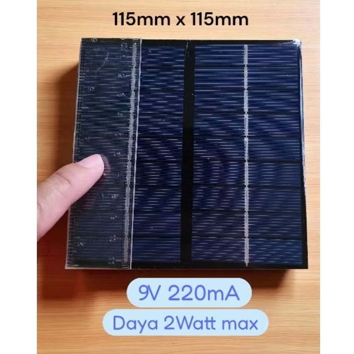 Jual solar panel 9V 2w tenaga surya 115x115mm | Shopee Indonesia