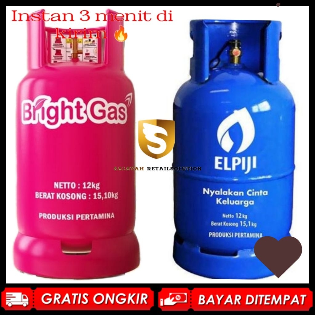 Jual Tabung Gas 12kg (ISI SEGEL) Tabung Bright Gas Tabung 12kg Tabung ...