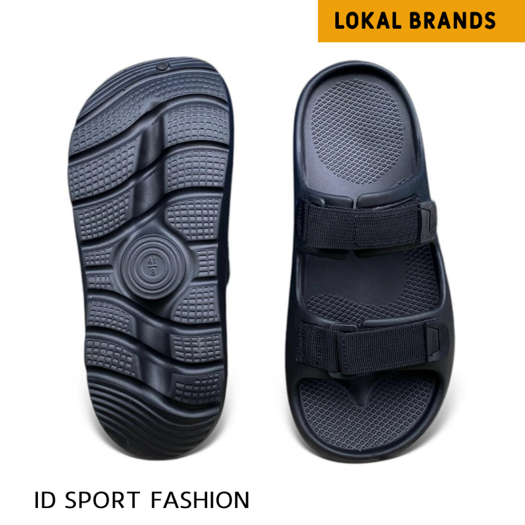 Jual Lokal Brand Sandal Gemoy Hits 2 Strap Sendal Karet Model Ando Slop ...