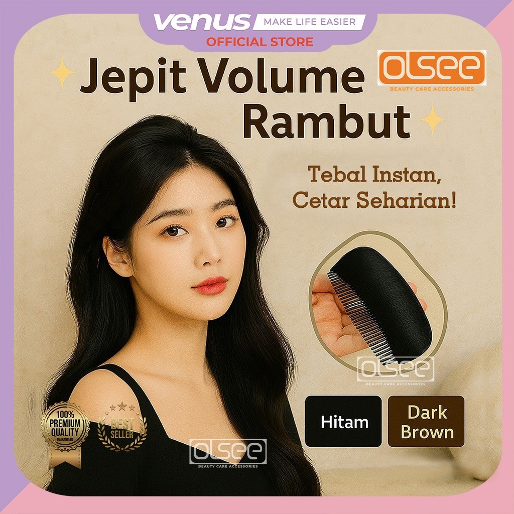 Jual OLSEE - Penambah Volume Rambut Sirkam Sisir Sasakan Peninggi ...