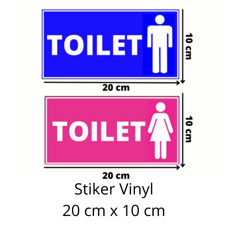 Jual Paket stiker toilet | Sticker sign toilet pria dan wanita|stiker ...
