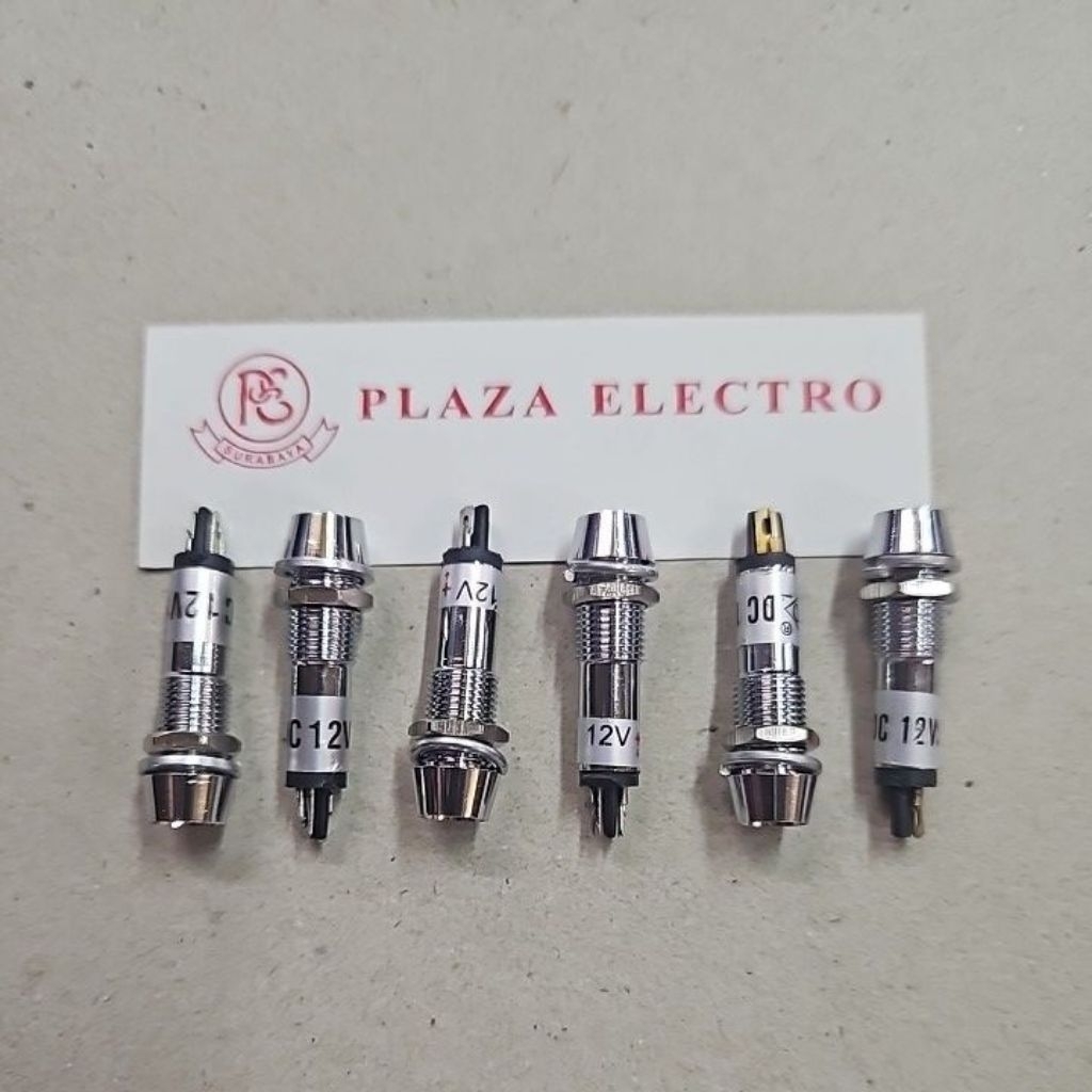 Jual PILOT LAMP BESI PILOT LAMPU INDIKATOR PANEL 8mm 12V DC | Shopee ...