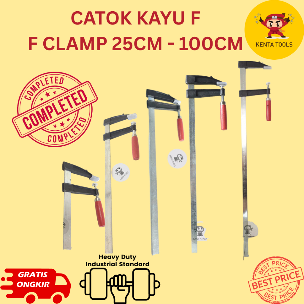 Jual Catok Kayu F / Clamp F – Penjepit Kayu Serbaguna | Ukuran 25cm ...