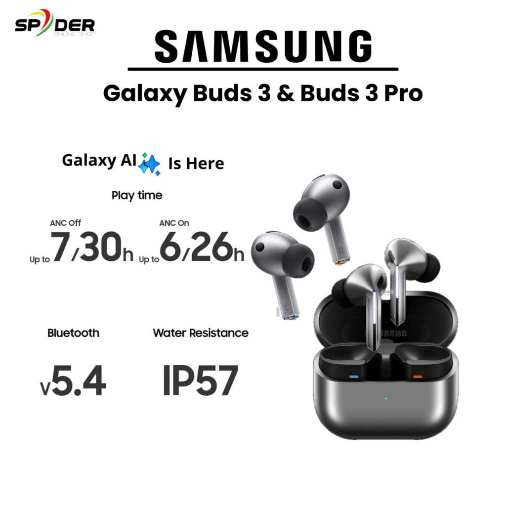 Jual SAMSUNG GALAXY BUDS 3 & BUDS 3 PRO (Bluetooth Earbuds, Adaptive ...
