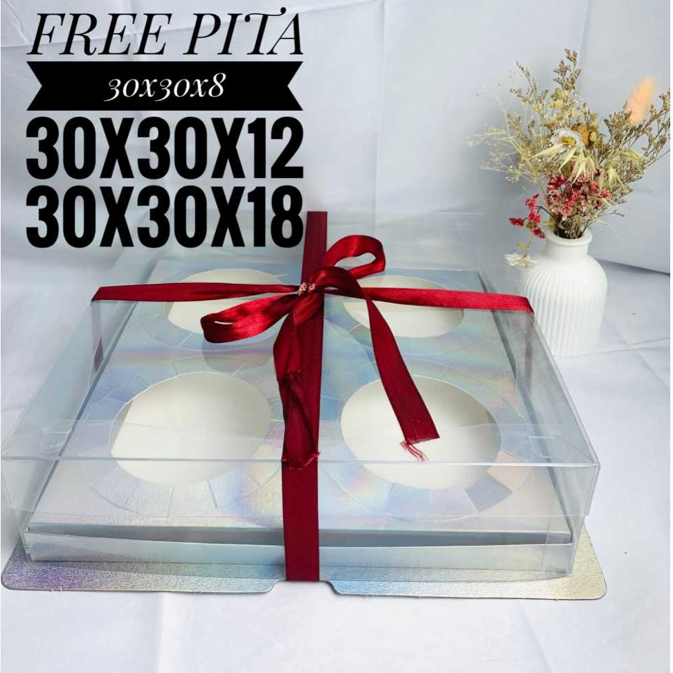 Jual Kotak Kue Box Mika Cake Box 30x30 cm Box Puding Kotak Kue Mika ...