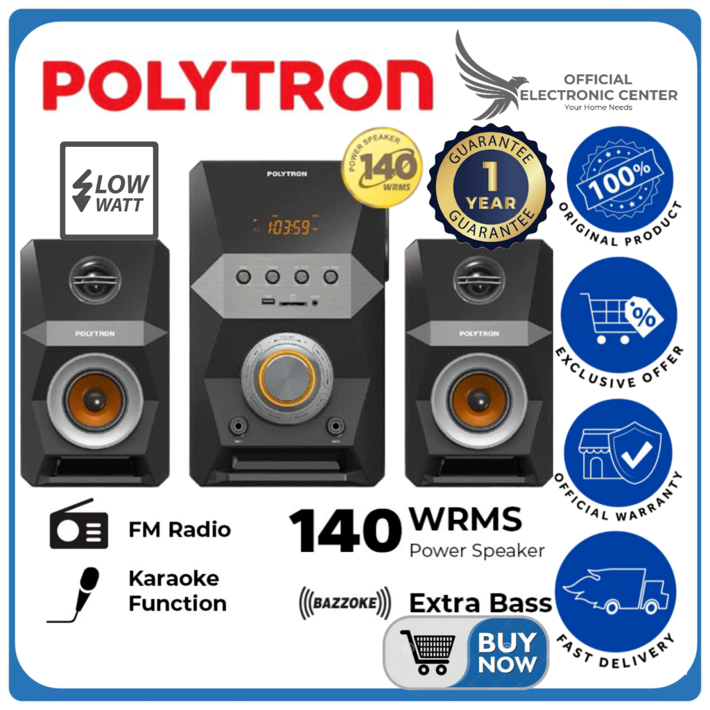 Jual SPEAKER POLYTRON PMA-9522 PMA9522 PMA 9522 MULTIMEDIA SPEAKER ...
