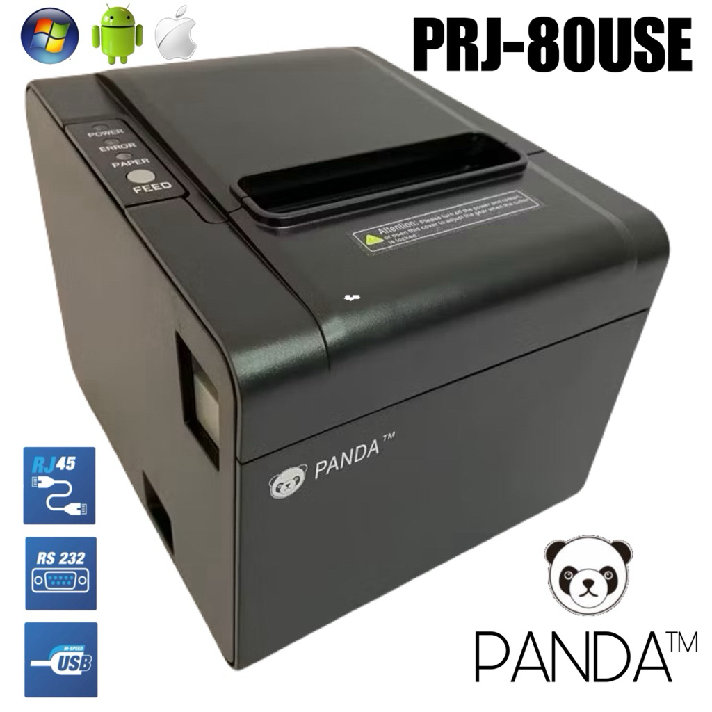 Jual POS MINI RECEIPT PRINTER KASIR 80MM THERMAL PANDA PRJ-80USE (USB+SERIAL+LAN) KERTAS 80 MM ...