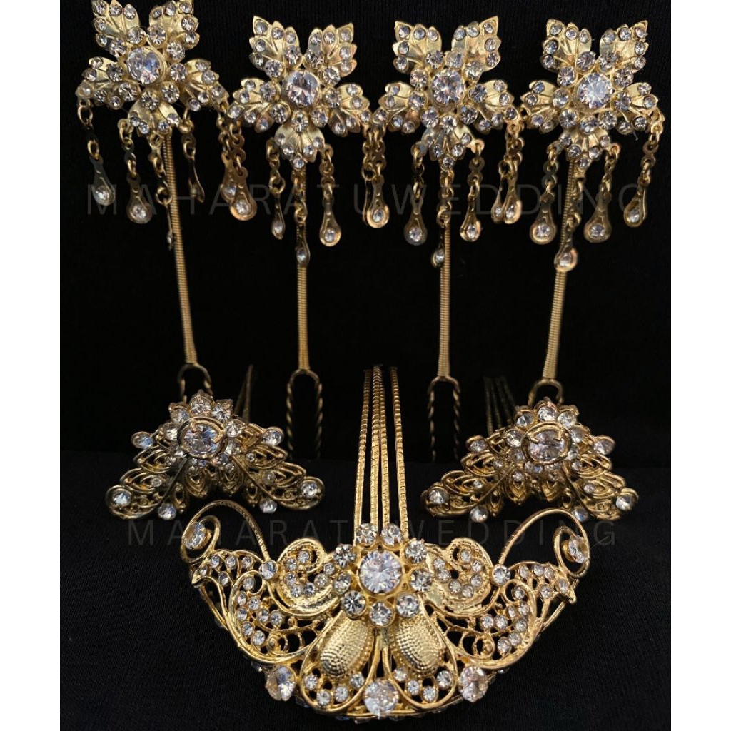 Jual Paket Set Perhiasan Pengantin Solo / Set Mentul, Sirkam, & Centung ...