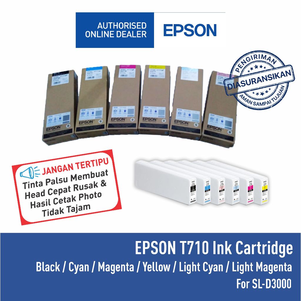 Jual Tinta Catridge EPSON SureLab SL D3000 D 3000 D-3000 T710 T-710 T 710 | Shopee Indonesia