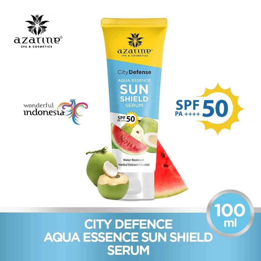 Jual Sunscreen Body Serum Azarine City Defense Aqua Essence Sun Shield ...