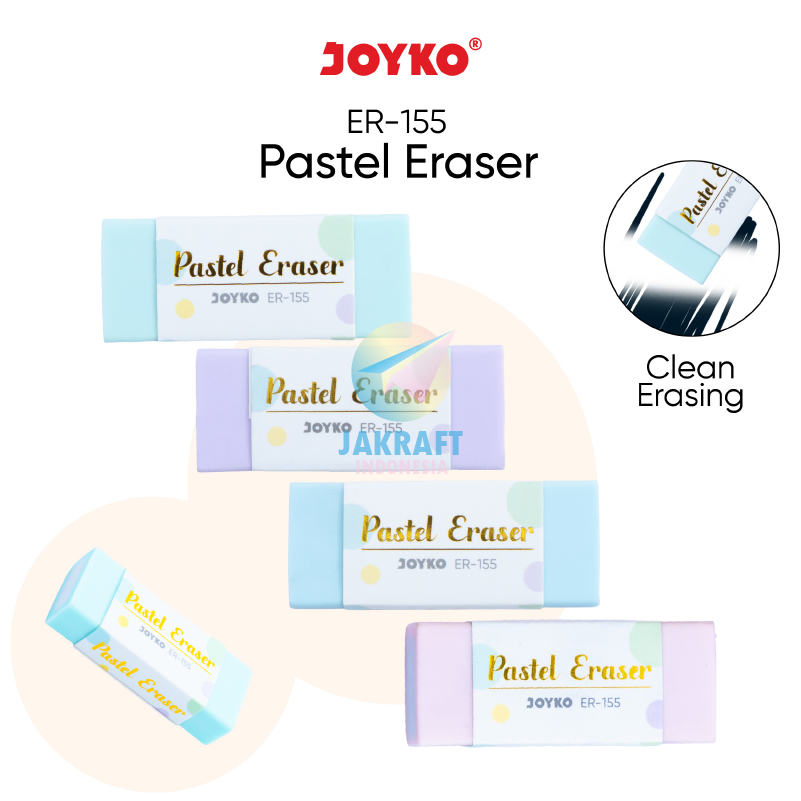 Jual (36 Pcs) Penghapus Pensil Permen Pastel Elastis JOYKO ER-155 Candy ...