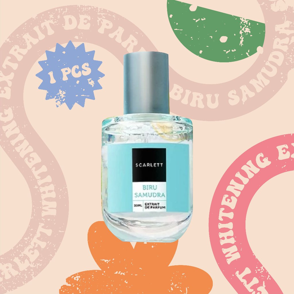 Jual Scarlett Whitening Extrait De Parfum Biru Samudra | Shopee Indonesia