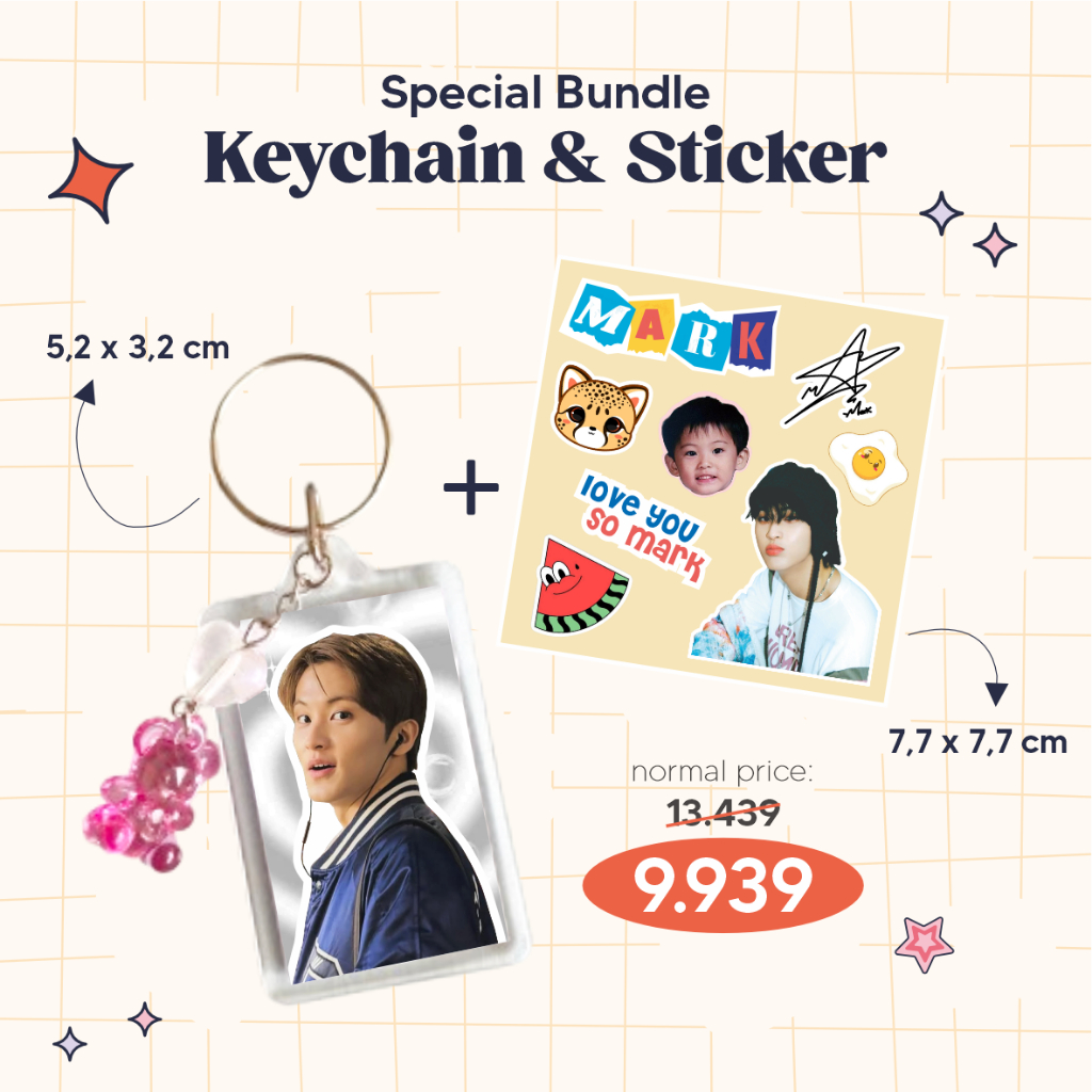 Jual [BUNDLE - KEYCHAIN+STICKER NCT] Gantungan Kunci Keyring Ganci Kpop ...