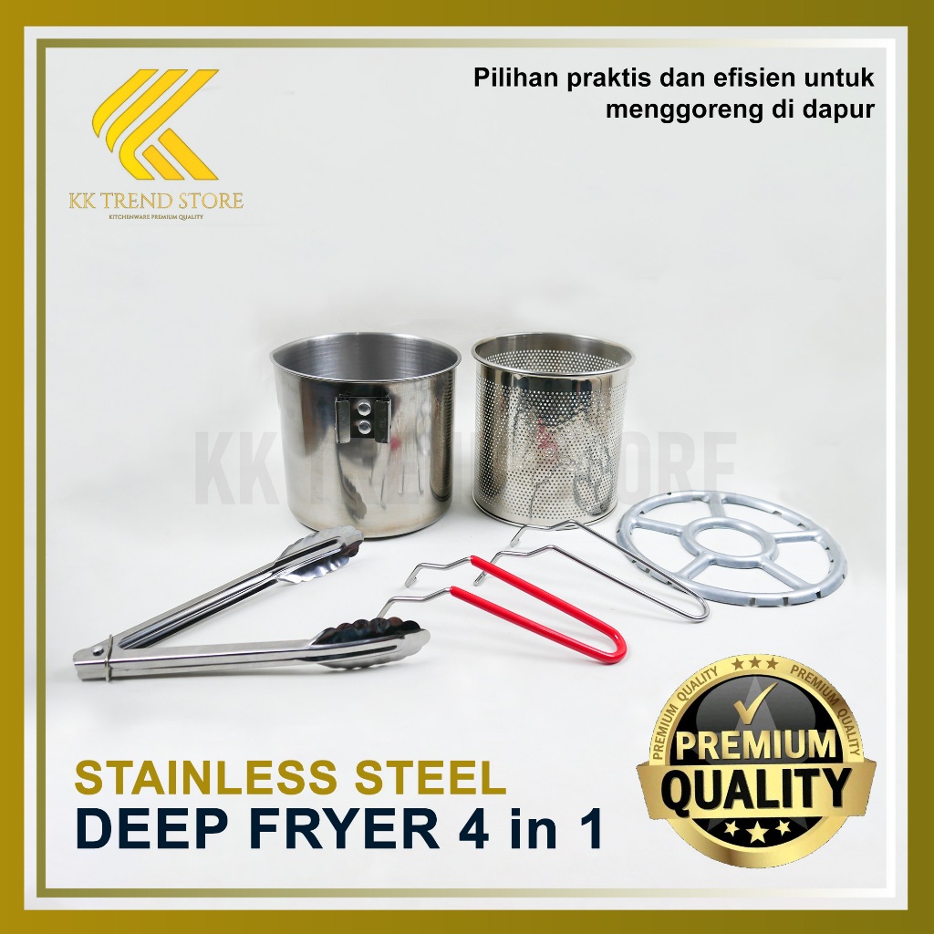 Jual (KK) Penggorengan Deep Fryer 4in1 Multifungsi | Bahan Stainless ...