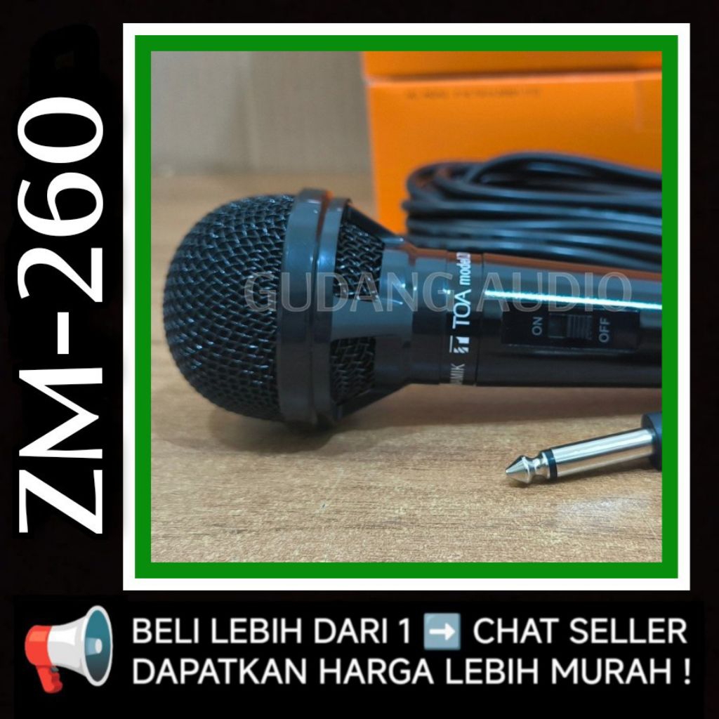 Jual MIKROFON KABEL TOA MICROPHONE ZM-260 ZM 260 MIC TOA ORIGINAL GARANSI RESMI | Shopee Indonesia