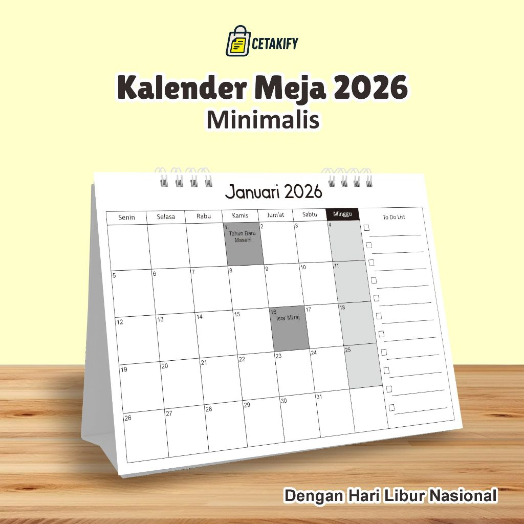 Jual Cetakify Kalender Meja 2026 | Shopee Indonesia