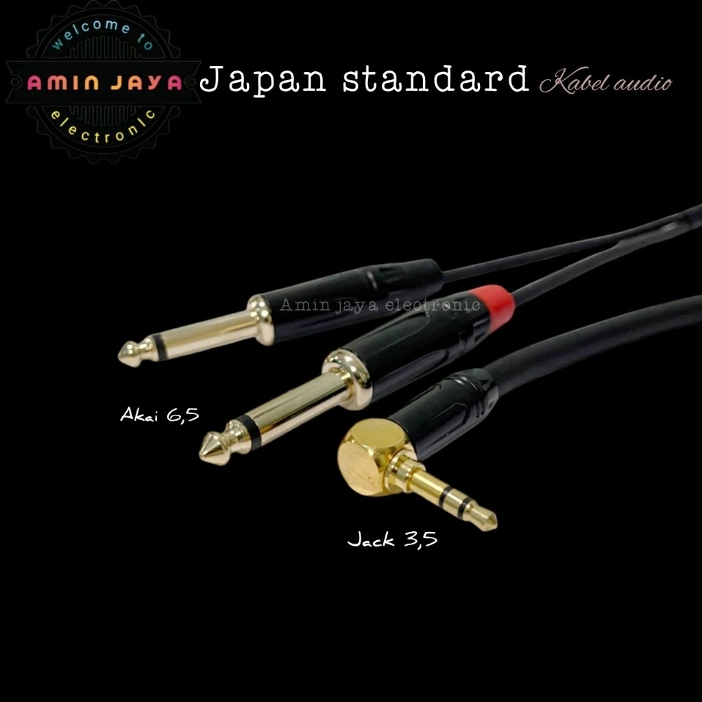 Jual Kabel HP ke mixer / kabel aux 3,5 to dual akai mono kualiaa japan ...
