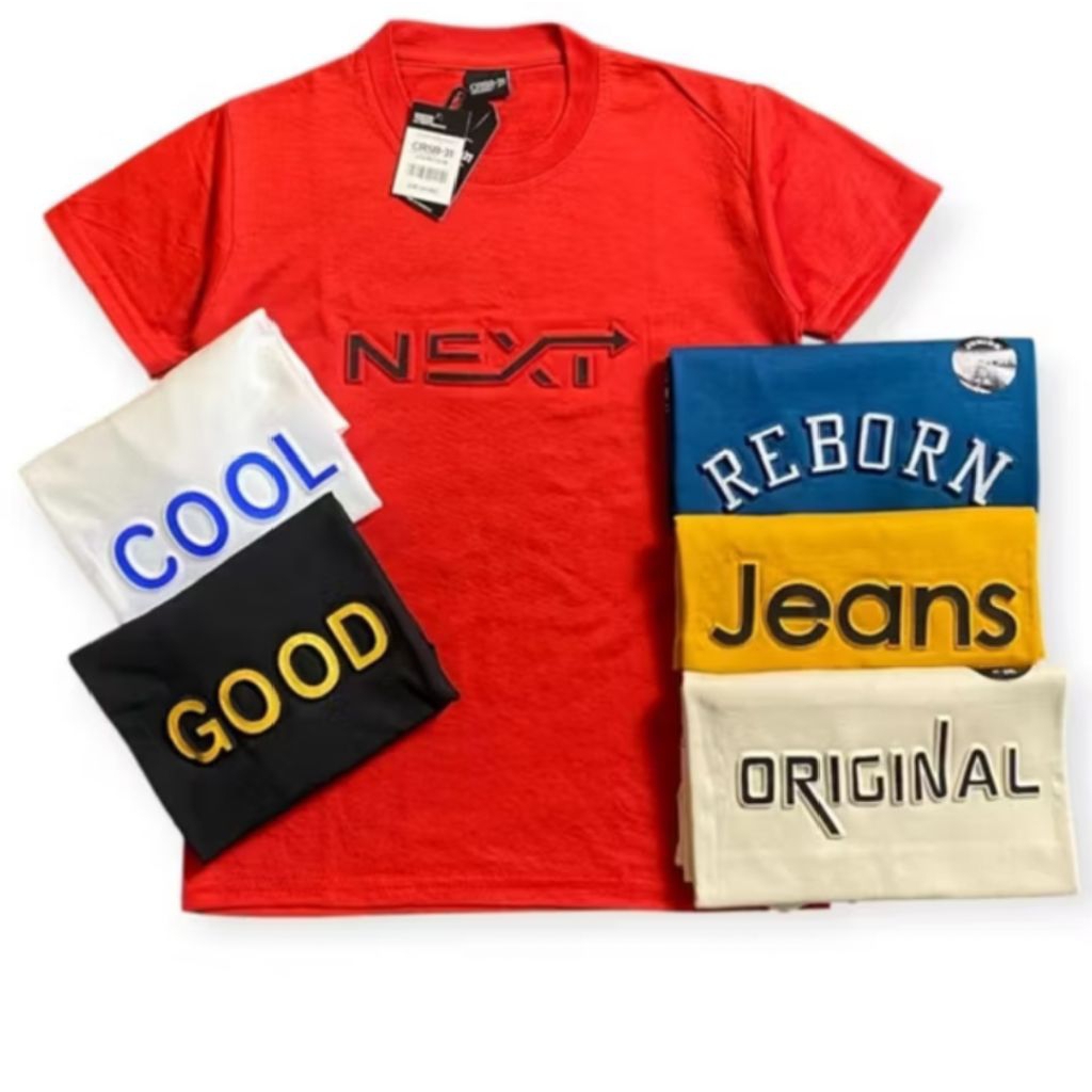 Jual 4 Pcs Kaos Anak Motip Emboss Baju Distro Unisex Usia 2-15 Tahun ...