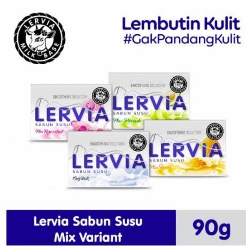 Jual Sabun Mandi LERVIA isi 10 pcs - Kemasan 90 gram Sabun Mandi Susu ...