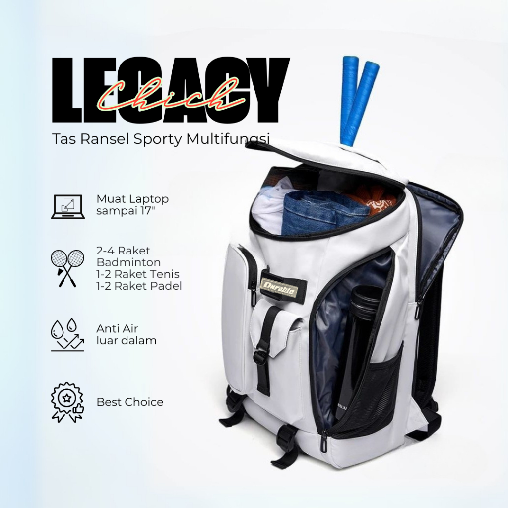 Jual POLO FELIX - Tas Ransel Badminton Multifungsi Tas Kerja Kuliah ...