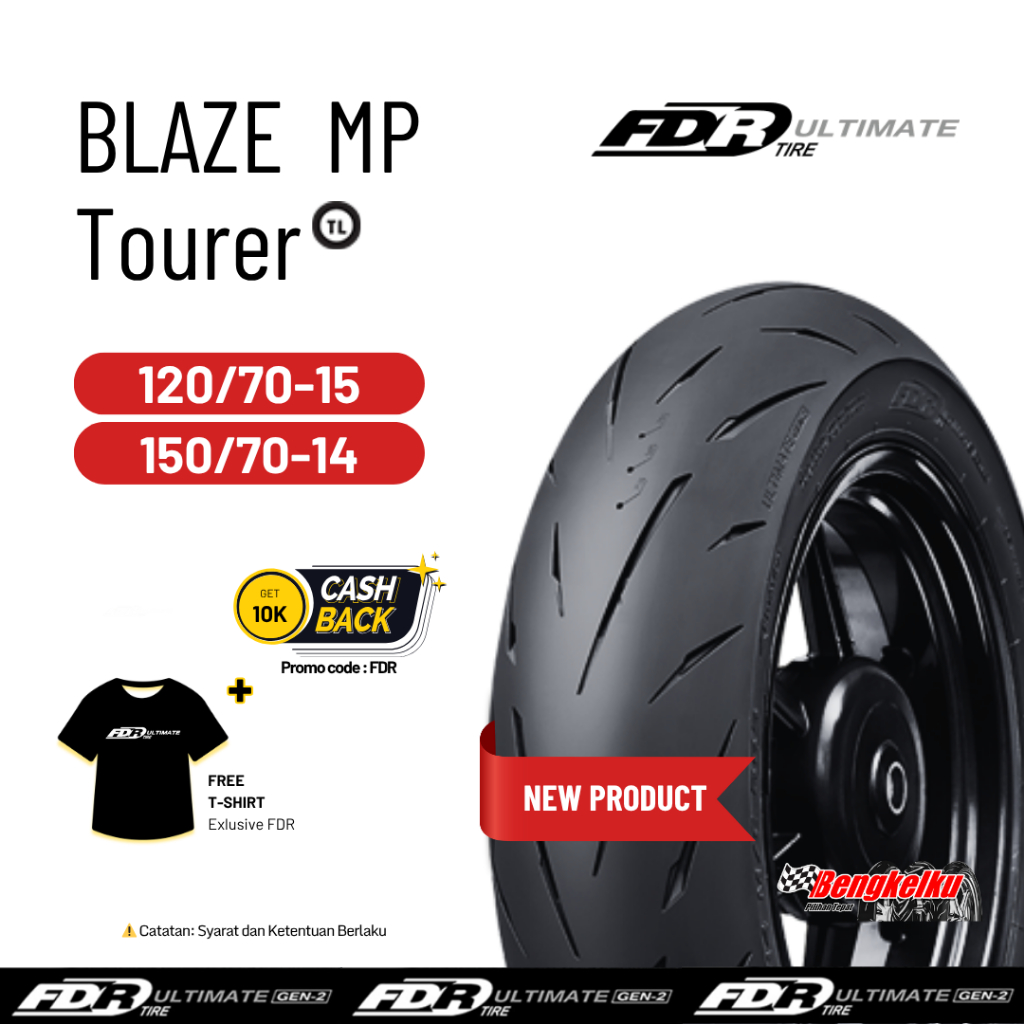 Jual FDR TL BLAZE MP TOURER Ring 15 / 14 Tubeless - Ban motor matic ...