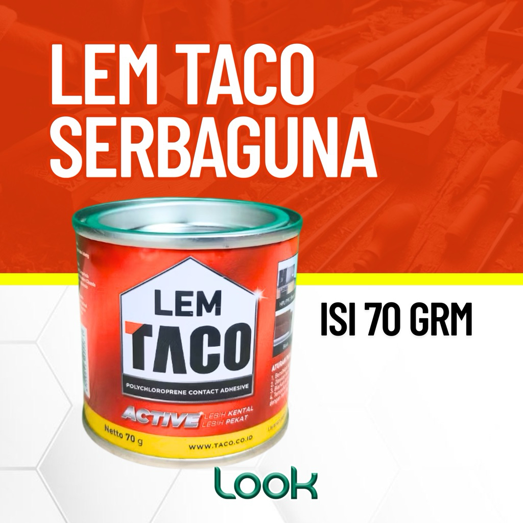 Jual (70 gram) Lem Taco Active 70 gram | Lem HPL Vinyl | Lem Panel ...