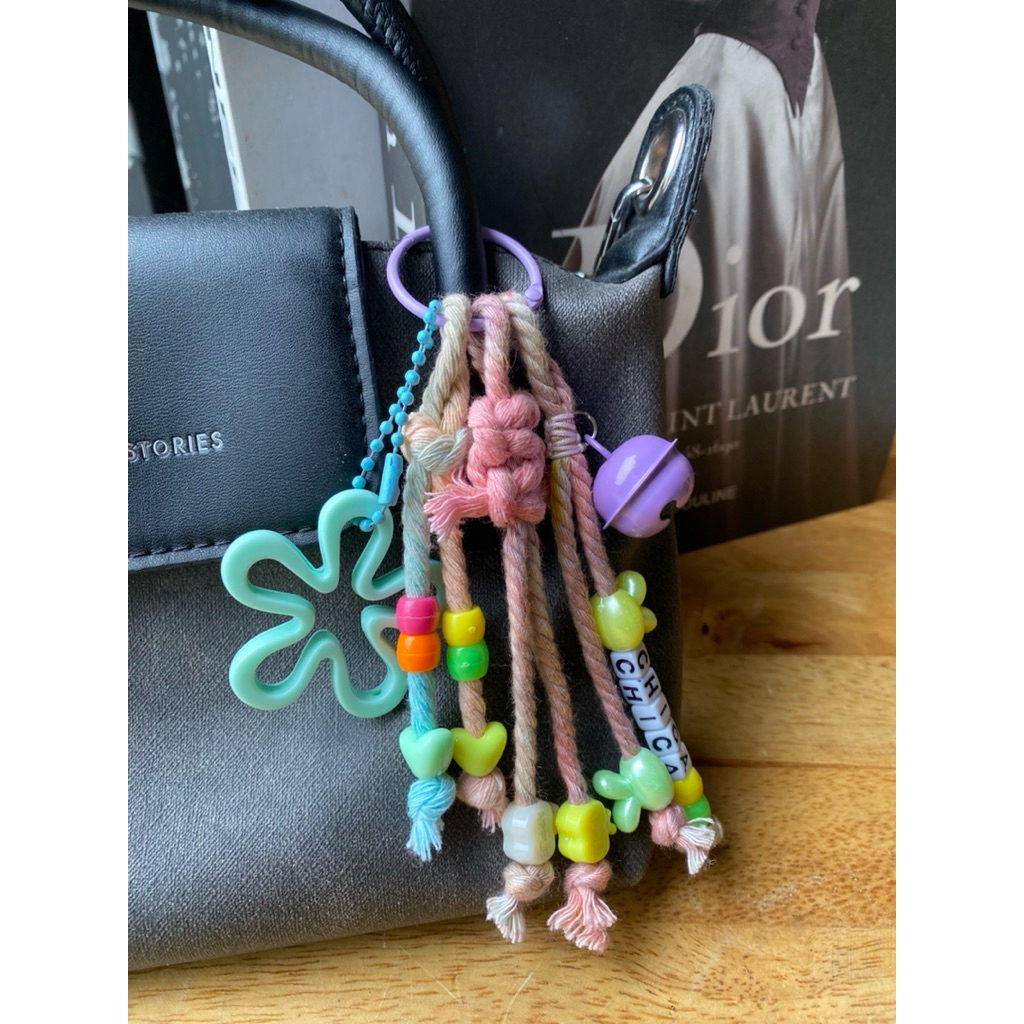 Jual ( custom nama )Gantungan kunci Tas Handphone cantik lucu imut tali ...