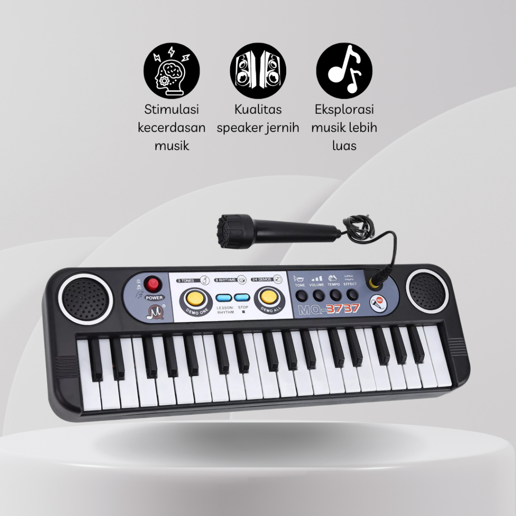 Jual Piano Digital Keyboard Elektrik Mainan Anak 37 Key Tuts dengan ...