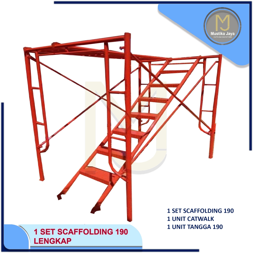 Jual MAIN FRAME SCAFFOLDING STEGER PERANCAH 1 SET TINGGI 190 CM | Shopee Indonesia