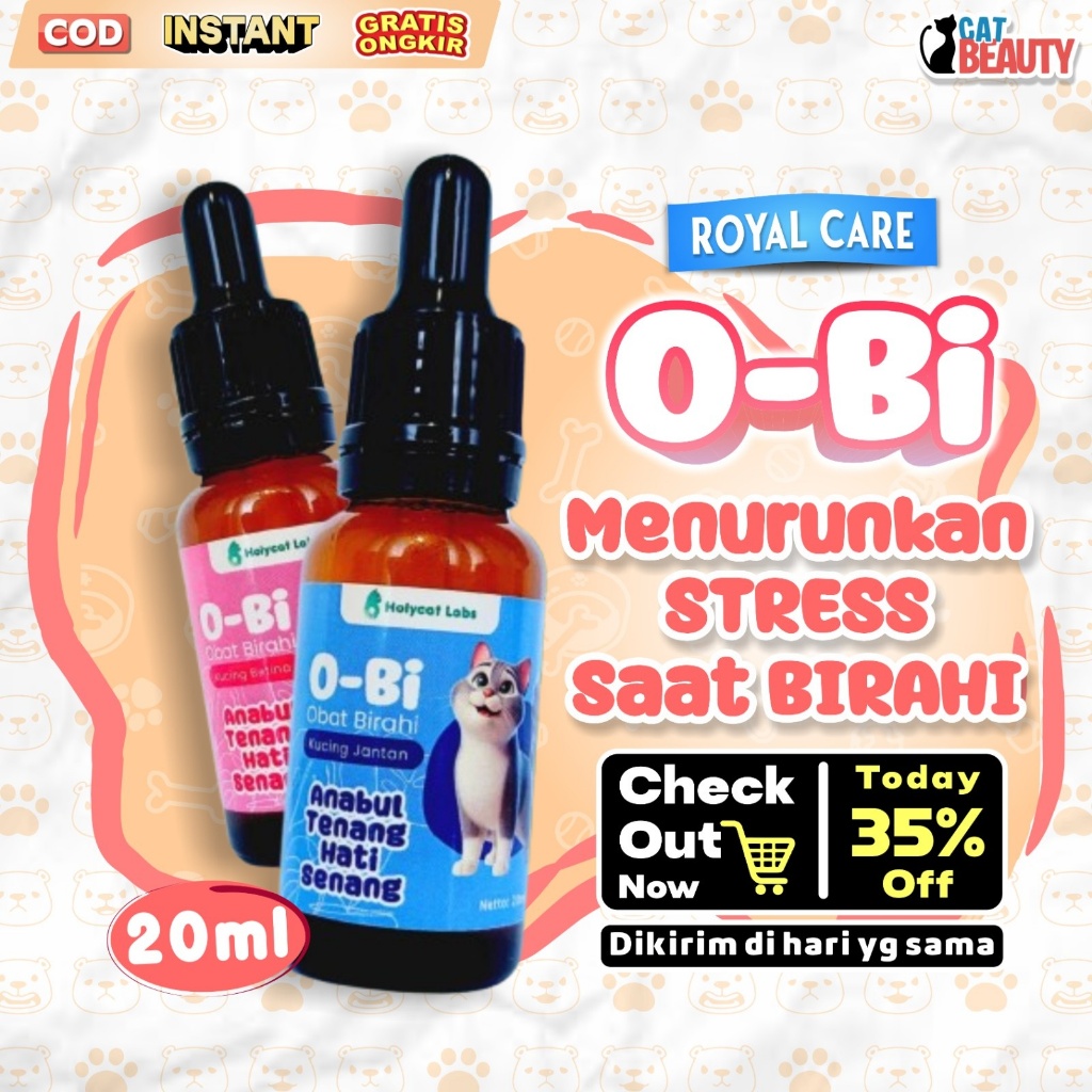Jual O-BI Obat Penurun Birahi Obat Birahi Kucing Herbal isi 20ml ...